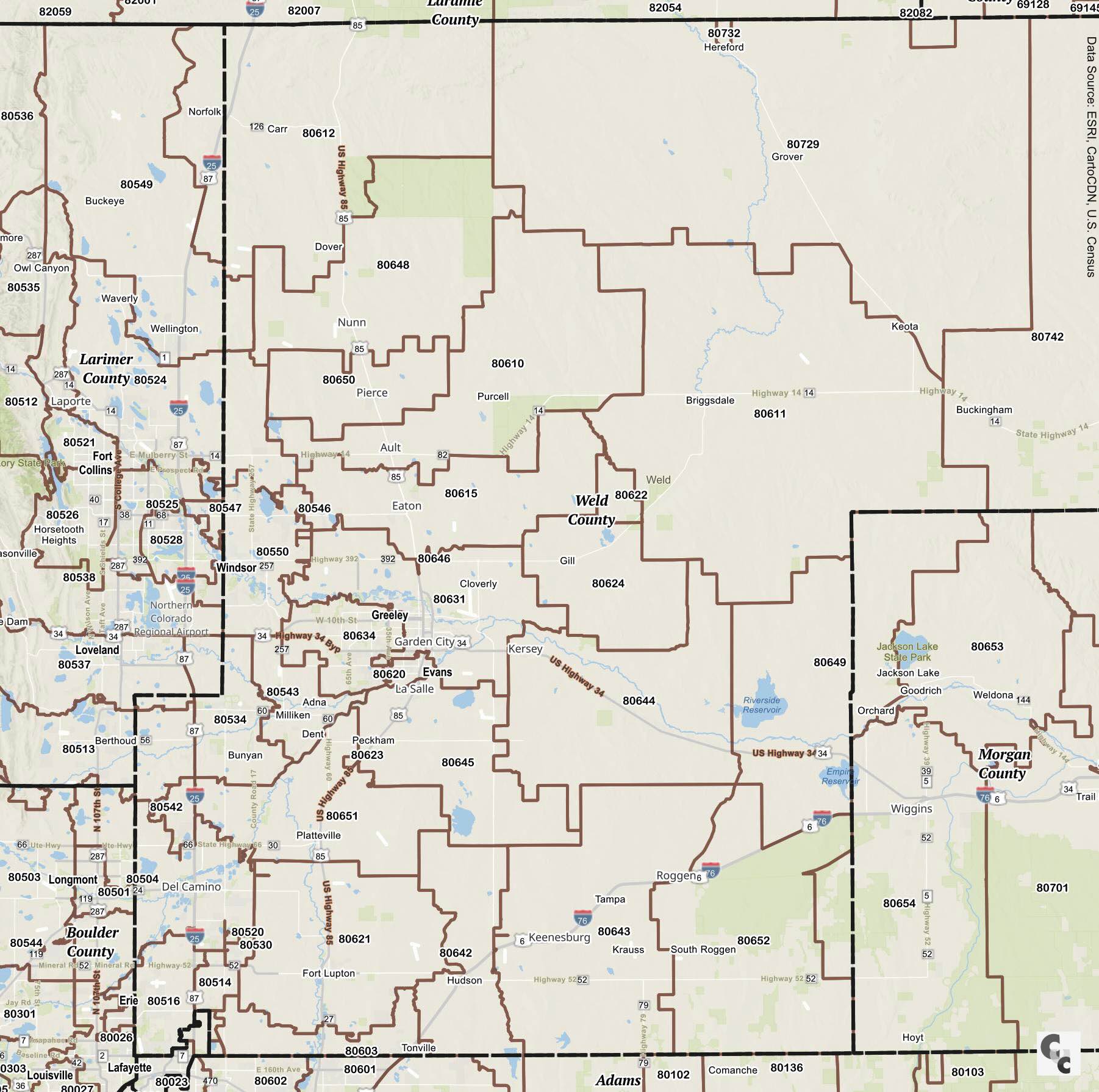 Greeley Co Zip Codenull