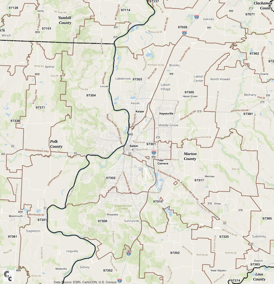 Salem Or Zip Codenull