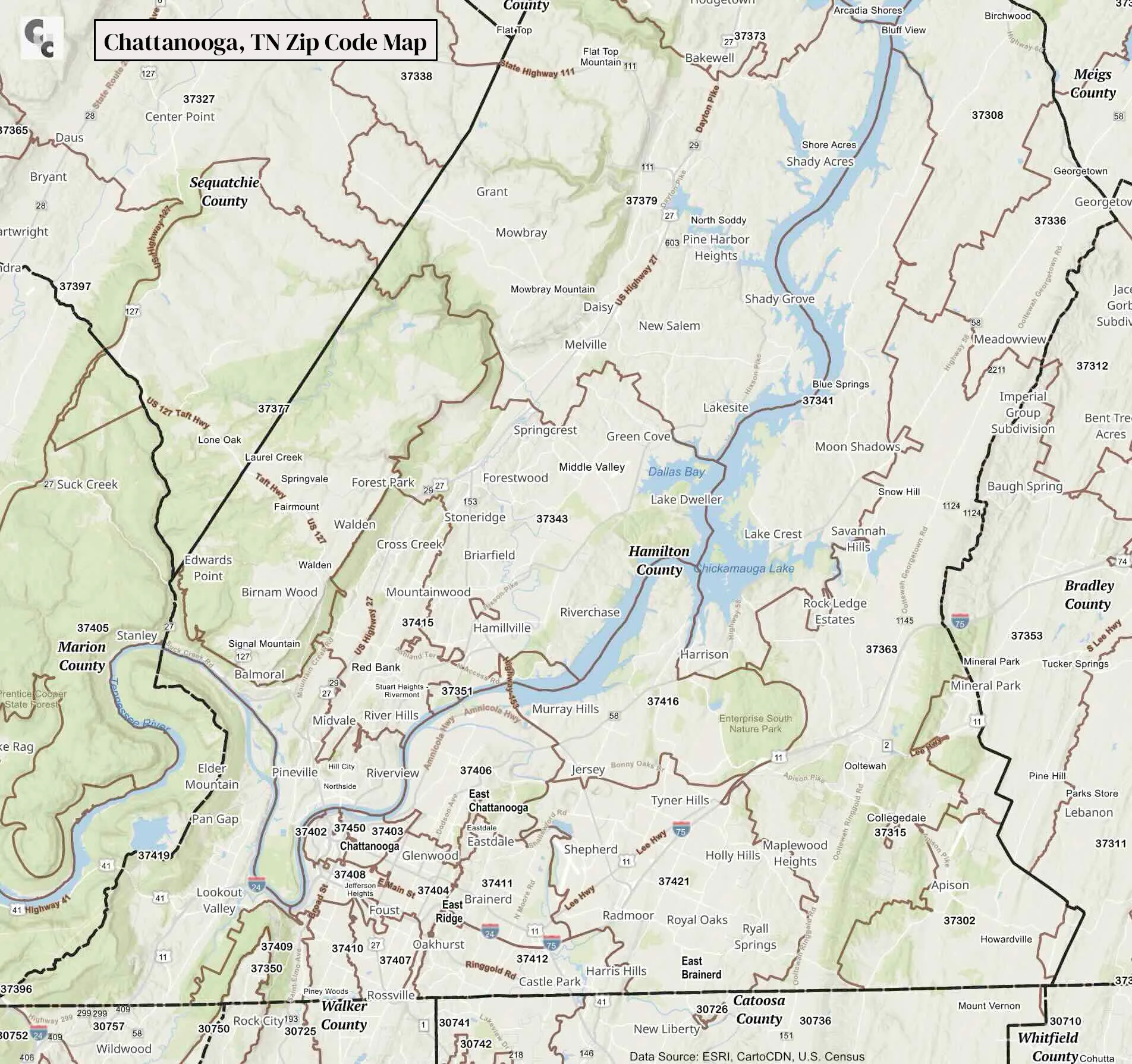 Zip Code In Chattanooga Tn