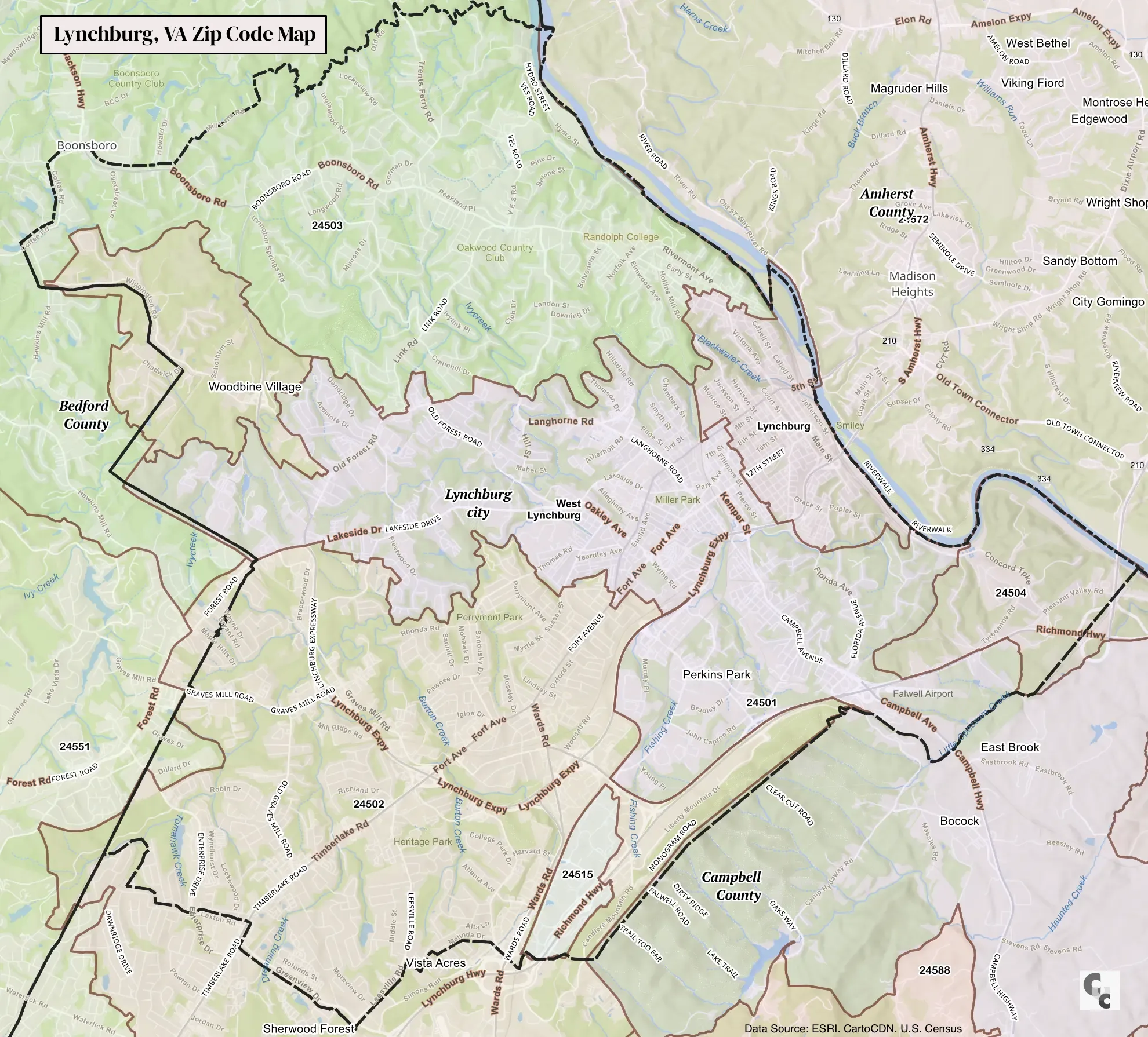 Zip Code For Lynchburg Va